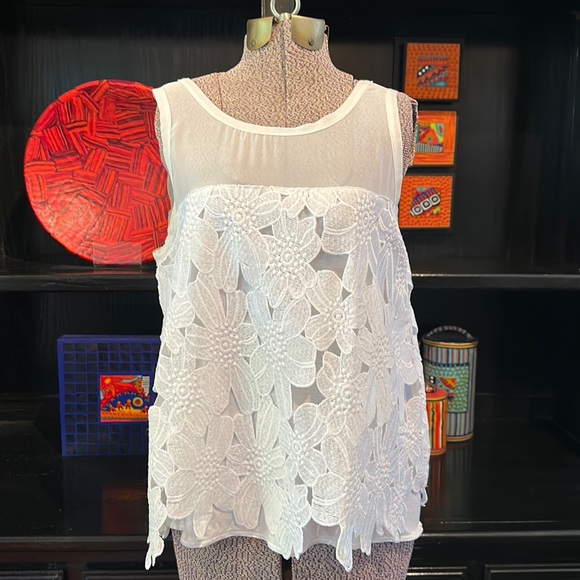 Ann Taylor | Tops | Stunning Ann Taylor Top Sheer Yoke Tie Back ...